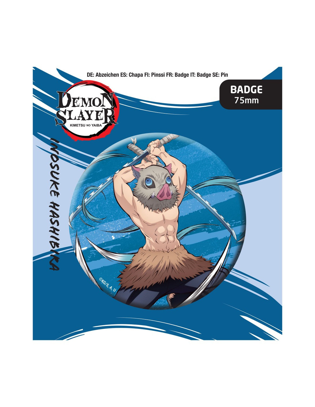 Demon Slayer: Kimetsu no Yaiba Button Badge: Inosuke Hashibira